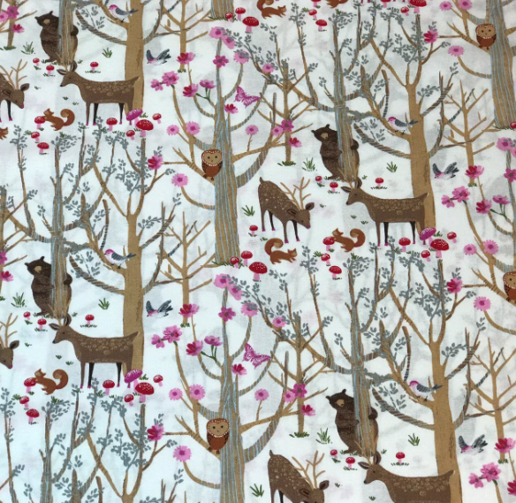 Woodland Scene Fabric by the yard