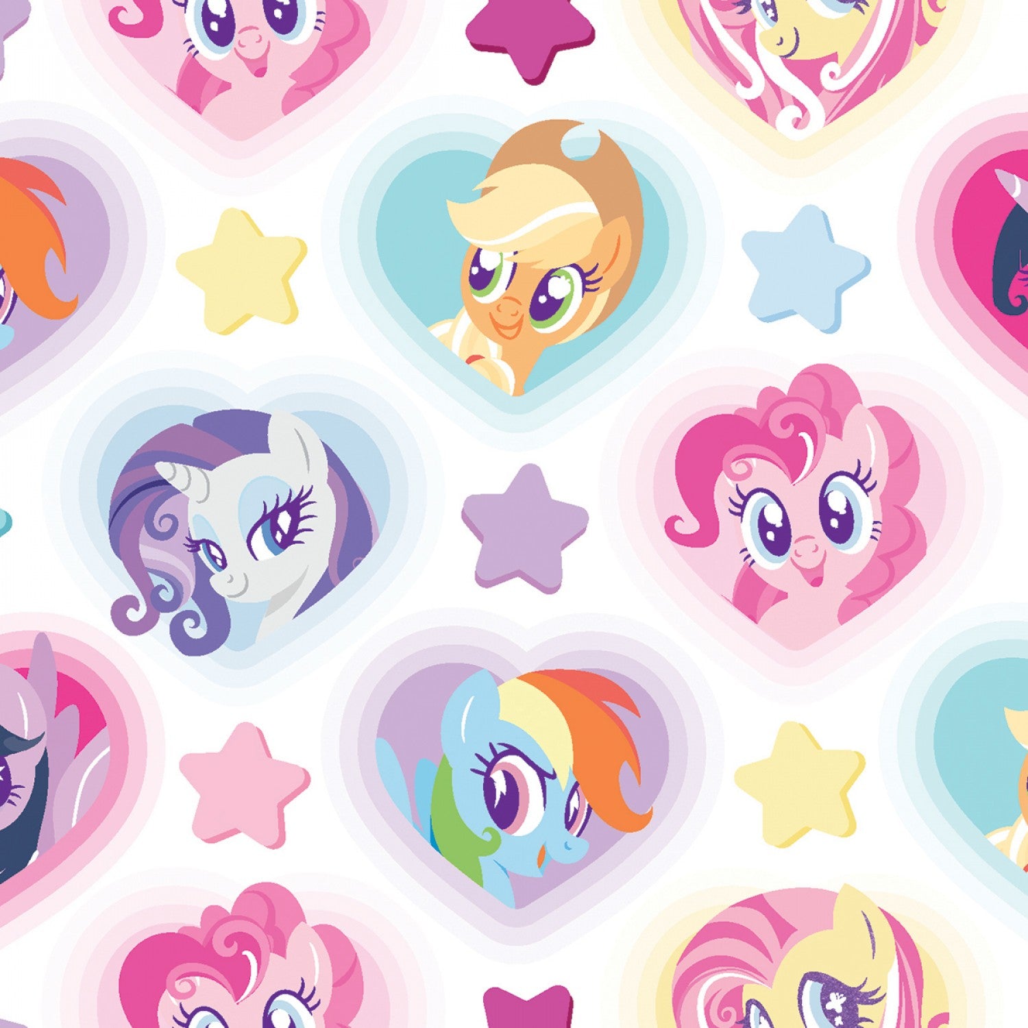 Hasbro My Little Pony Heart Toss Fabric by the yard