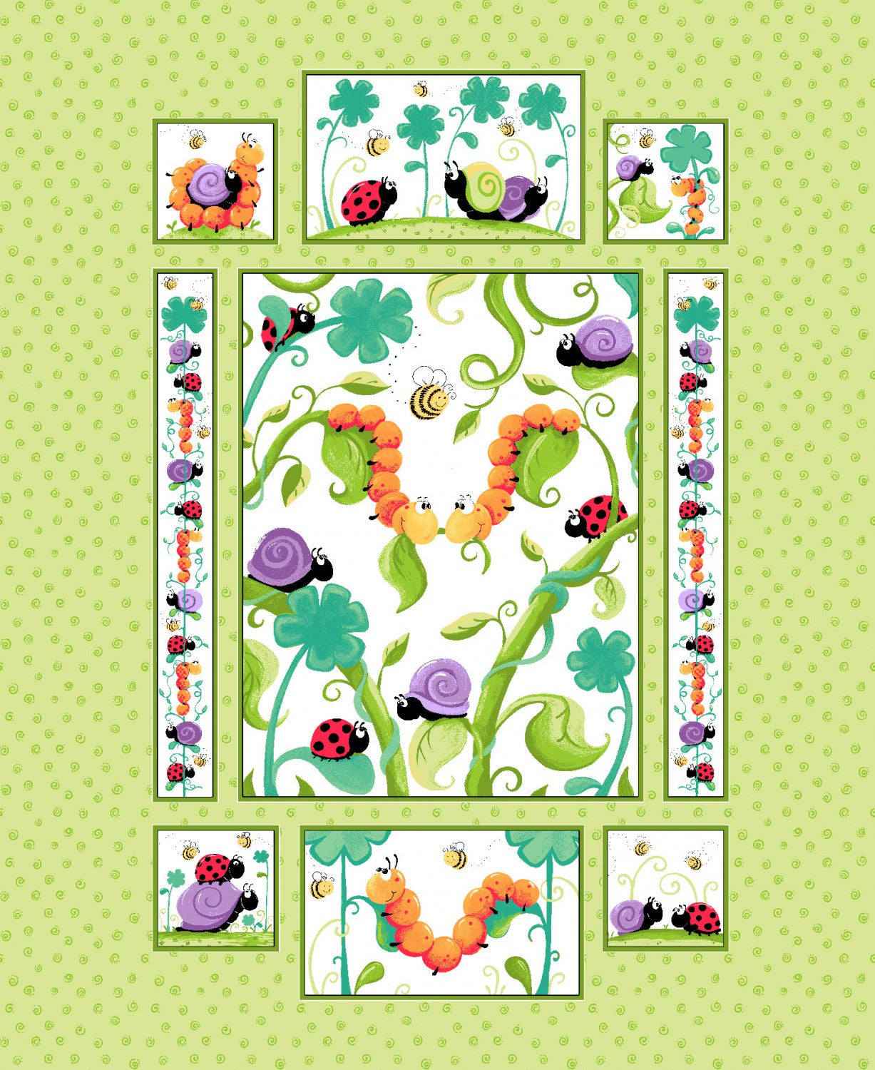 Leif Quilt SusyBee Panel approx. 36in x 44in Fabric by the panel
